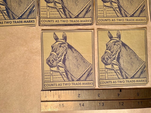 20 PC Vintage Blue Horse Paper Trade-marks Stamps, 3 X 3" - Etsy