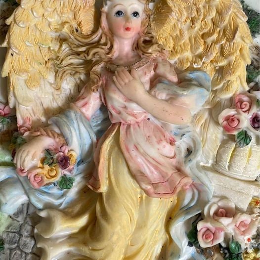 Vintage Angel Plate Handcrafted Detailed Embossed 3D Decorative - Etsy