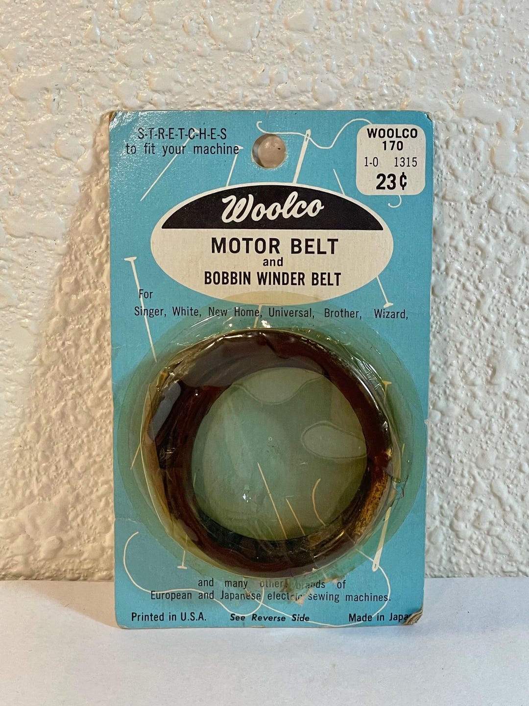 Vintage Woolco Motor Belt & Bobbin Winder Belt F/ Sewing Machines - Etsy