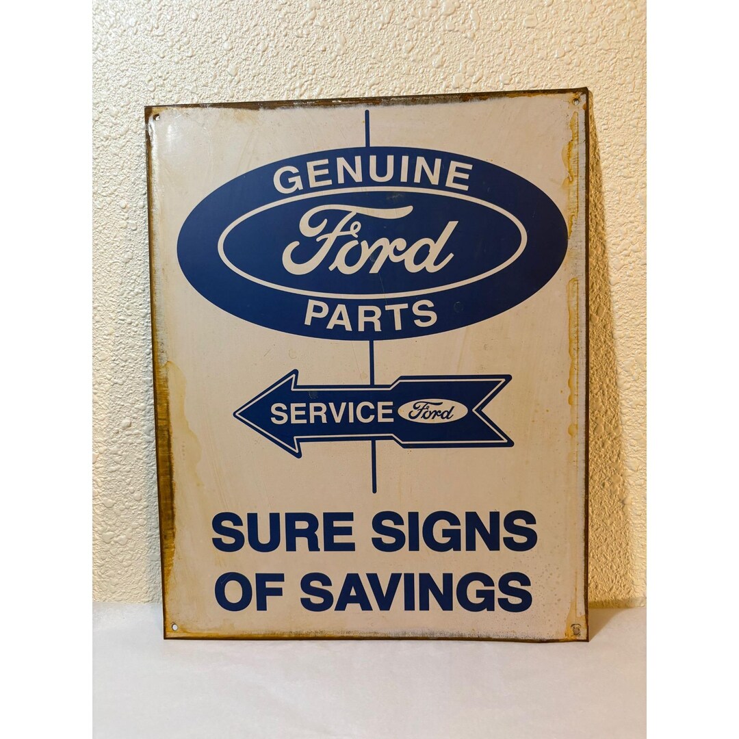 Vintage Genuine Ford Parts Service Metal Signs - Etsy