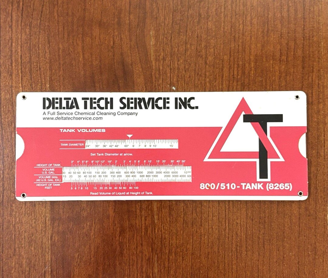 Vintage Delta Tech Slide Ruler Sliquid Tank & Pipe Calculator - Etsy