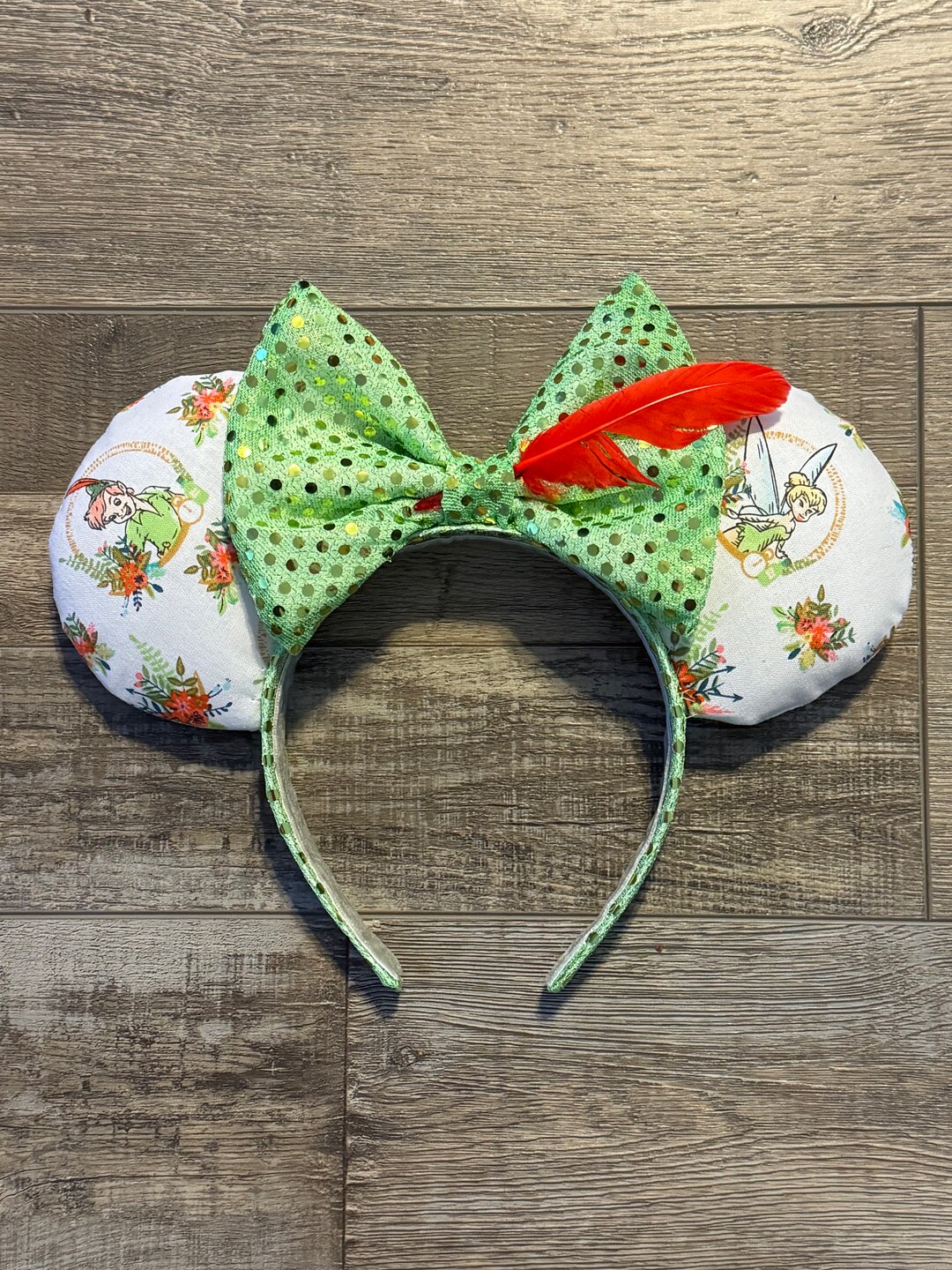 NEW Peter Pan & Tinkerbell Mouse Ears, Vintage Style, Minnie Ears ...