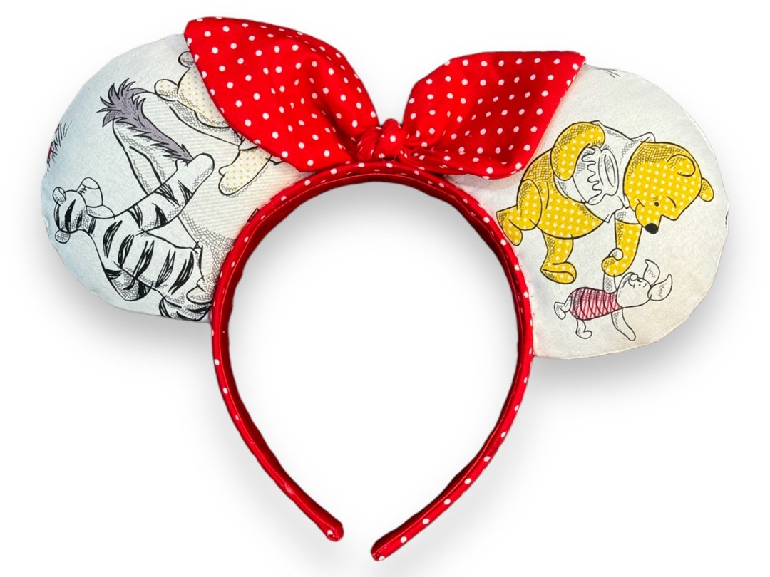 NEW Summer Winnie the Pooh Mouse Ears, Minnie Ears, Mickey Ears W Red ...