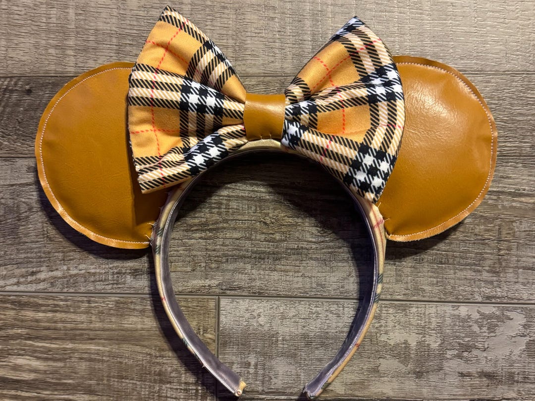 NEW Limited Edition Caramel Faux Leather Mouse Ears, Minnie Ears ...