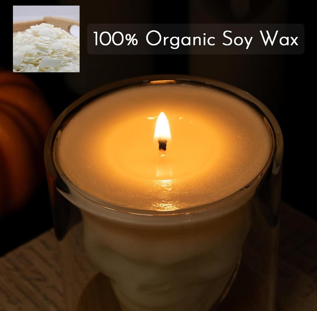 Halloween Decorations Skull Glass Candle Scented Candles Glowing Skull ...