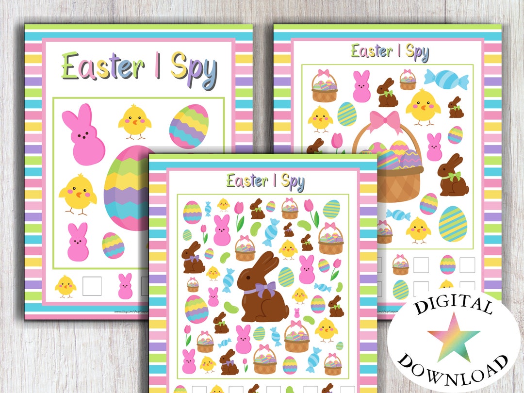 3 Easter I Spy Games, Look and Find, Printable Games, Party Games ...