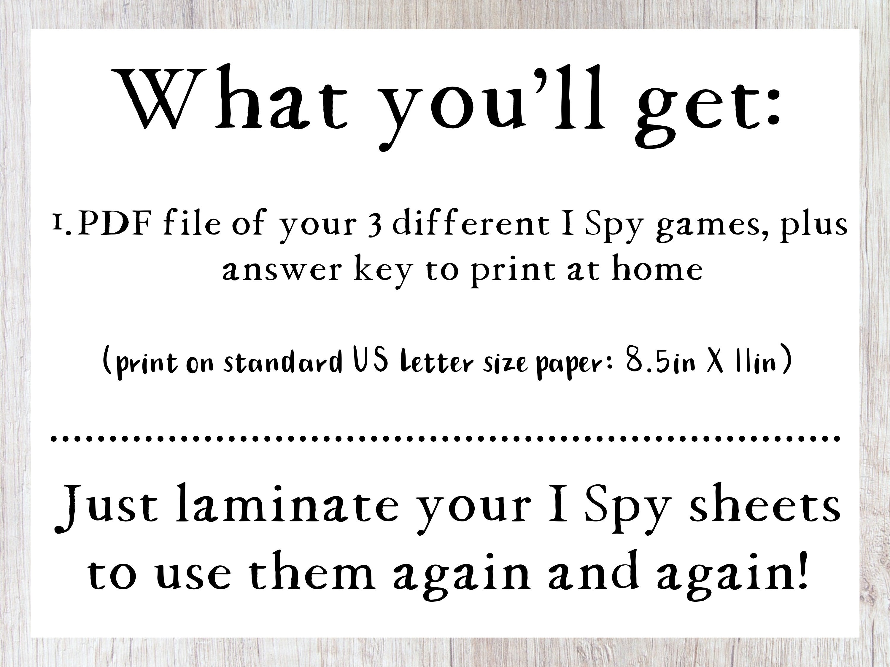 Outer Space I Spy Game, 3 Different Versions - Easy to Hard, Printable ...
