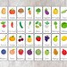 40 Fruits and Vegetables Flashcards for Kids, Montessori Materials ...