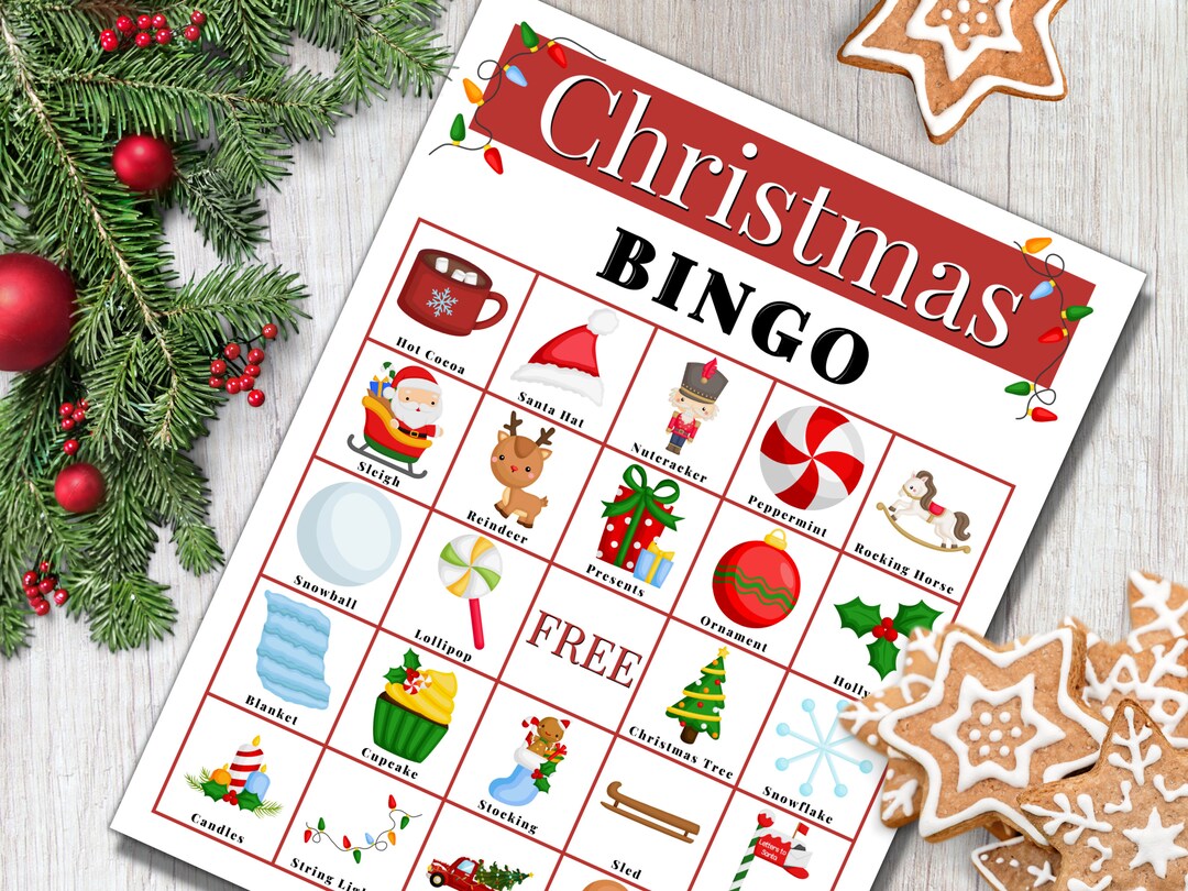 Christmas Bingo Printable 30 Bingo Cards & Markers Christmas Games ...