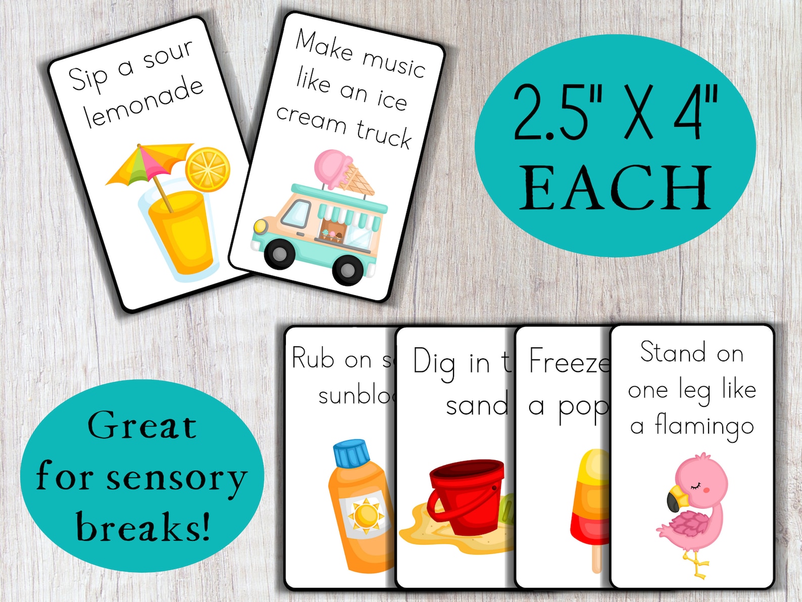 Summer Movement Cards, Summer Break Games Printable, Last Day of School ...