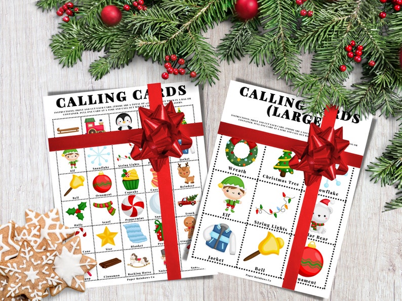 Christmas Bingo Printable 30 Bingo Cards & Markers Christmas Games ...