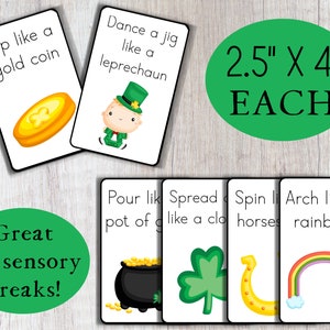 St Patrick's Day Movement Cards, St Patricks Day Classroom Activity, St ...