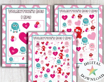 12 Valentine's Day Monster Bookmarks, Printable Bookmarks for Kids ...