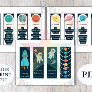 12 Space Facts Bookmarks, Printable Bookmarks for Kids, Homeschool ...