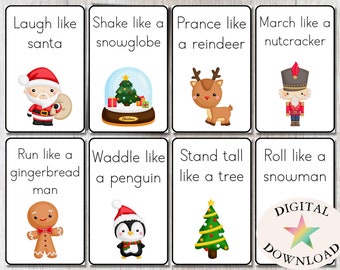 Winter Movement Cards: Printable Movement Cards for Creative Dance - Etsy