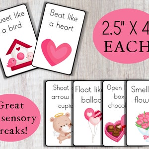 Valentines Day Movement Cards, Classroom Valentines, Valentines Day ...