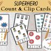 Superhero Count & Clip Cards, Numbers 1-20, Preschool Printables ...