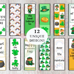 St Patrick's Day Bookmarks, St Patrick's Day Classroom Gifts, Kids ...