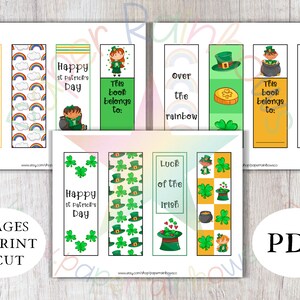 St Patrick's Day Bookmarks, St Patrick's Day Classroom Gifts, Kids ...