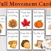 Fall Movement Cards, Thanksgiving Games, Favors, Flash Cards ...