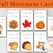 Fall Movement Cards, Thanksgiving Games, Favors, Flash Cards ...