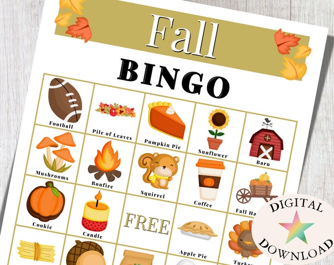 Fall Movement Cards, Thanksgiving Games, Favors, Flash Cards ...