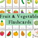 40 Fruits and Vegetables Flashcards for Kids, Montessori Materials ...