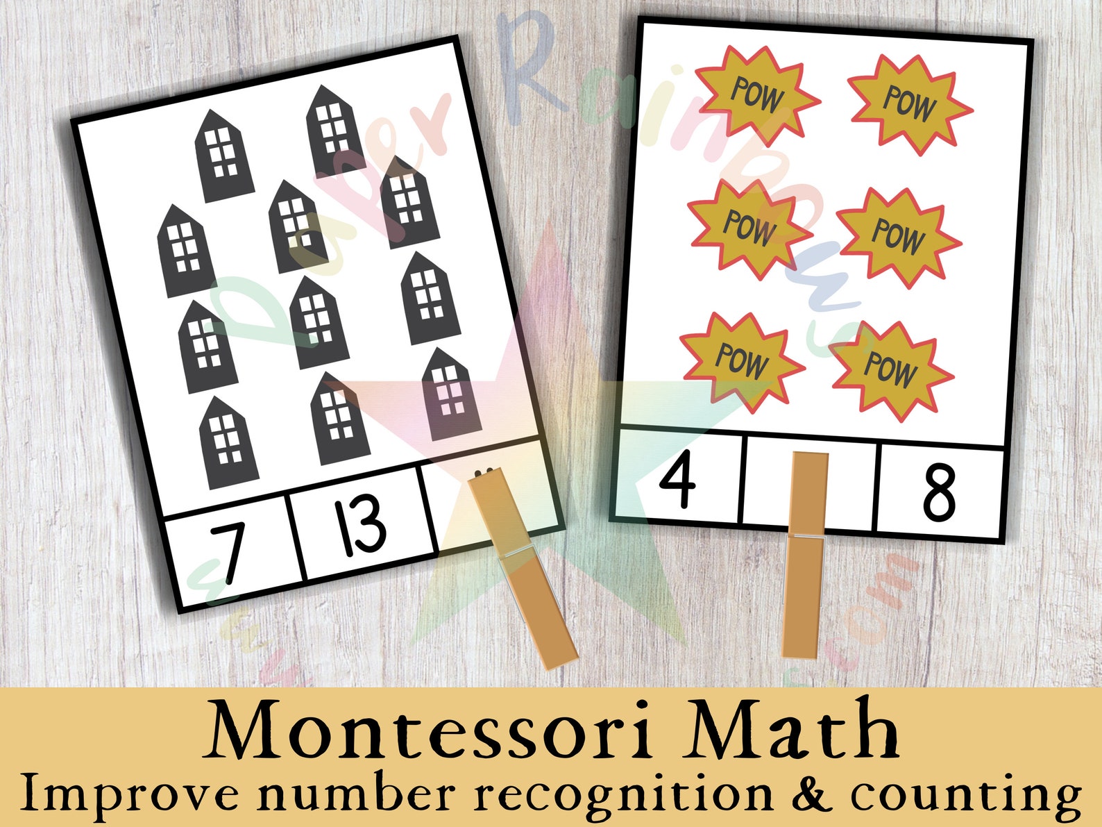 Superhero Count & Clip Cards, Numbers 1-20, Preschool Printables ...