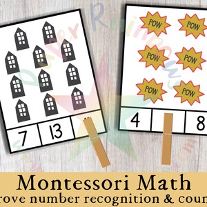Superhero Count & Clip Cards, Numbers 1-20, Preschool Printables ...