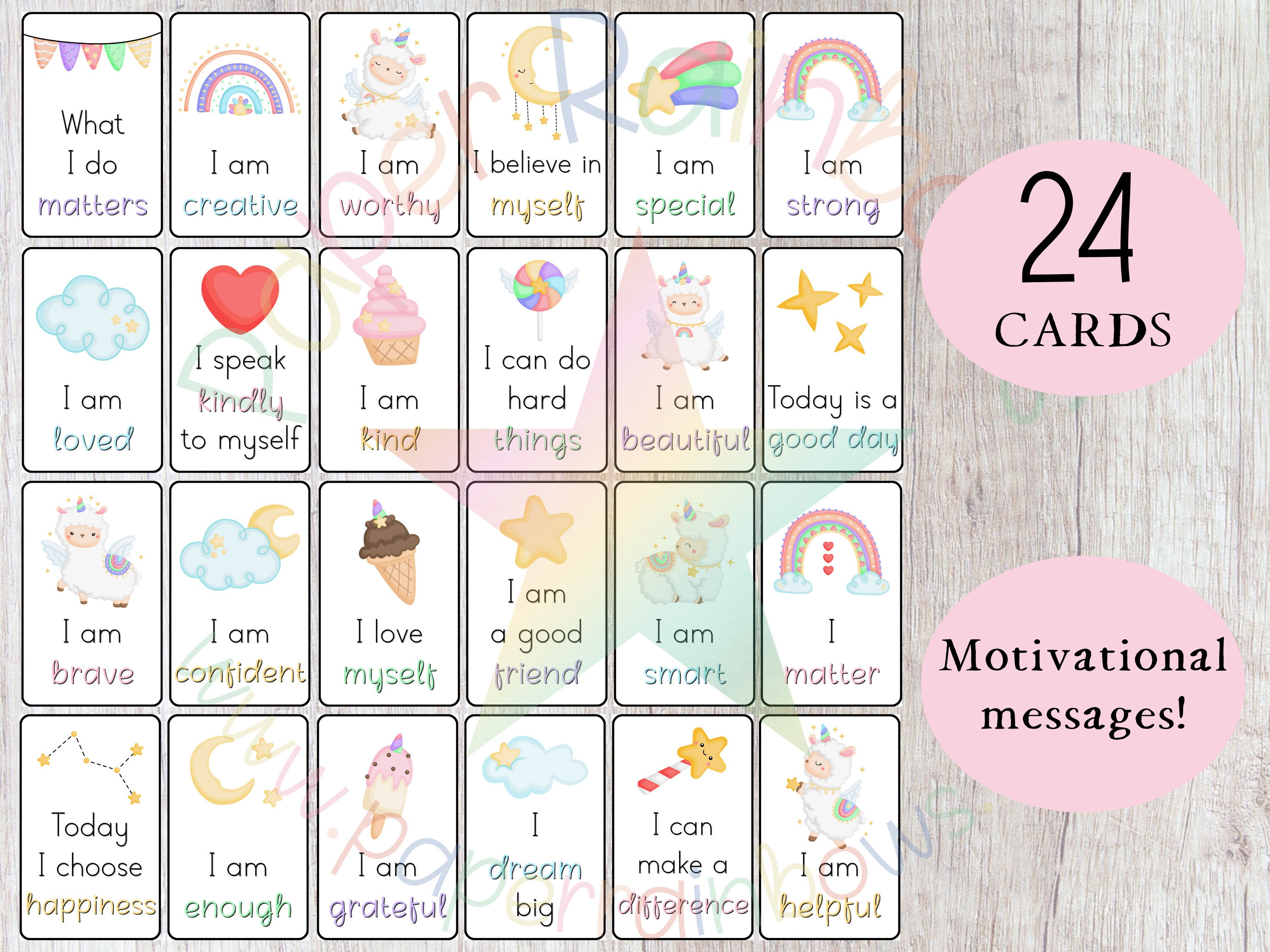 Affirmation Cards, Mindfulness for Kids, Affirmation Cards for Kids ...