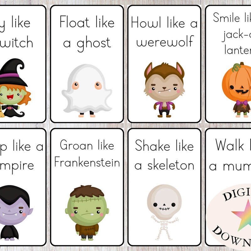 Halloween Mindfulness Cards - Etsy
