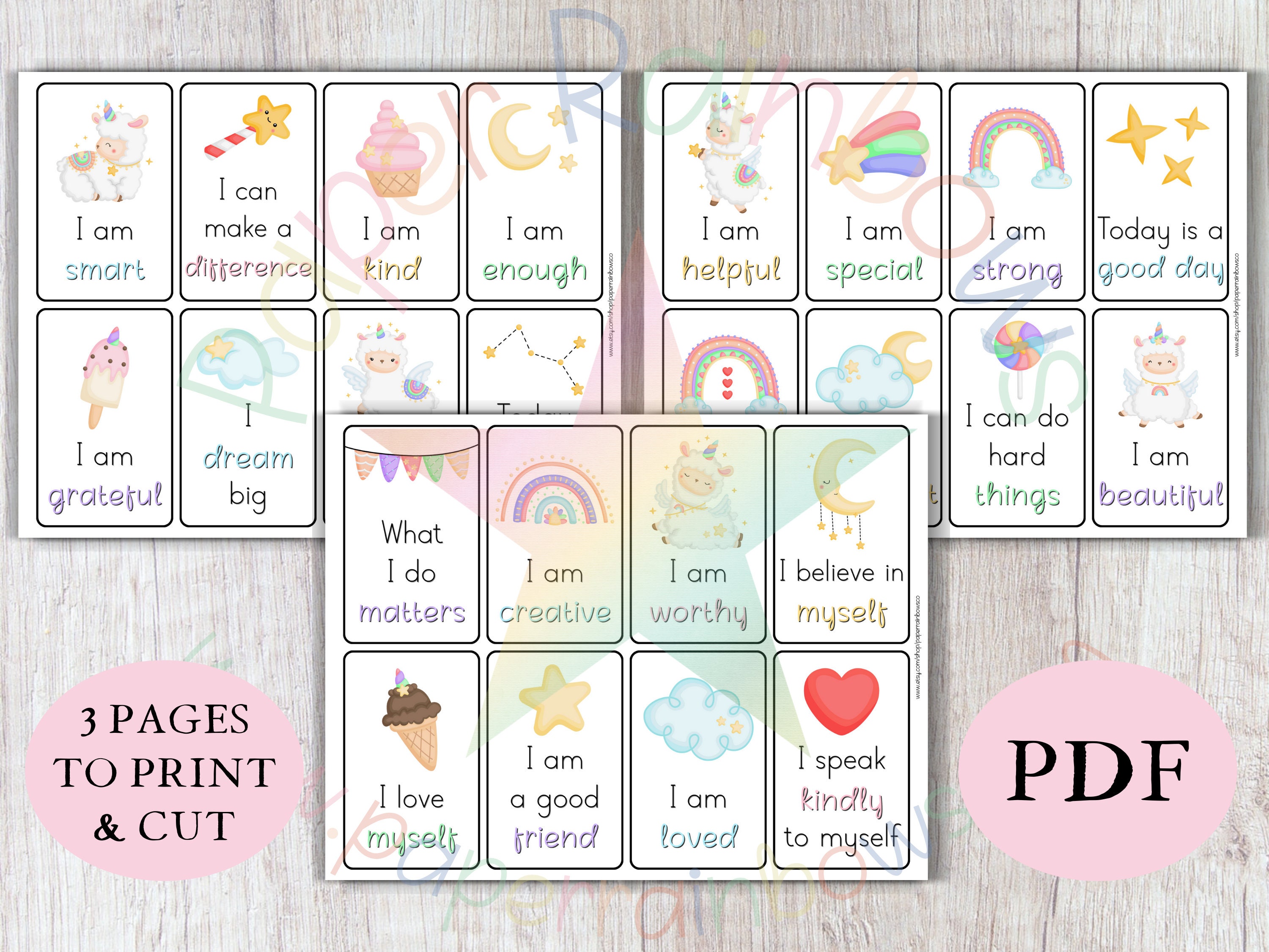 Affirmation Cards, Mindfulness for Kids, Affirmation Cards for Kids ...
