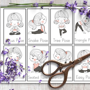 Kids Yoga Cards - 8 Yoga Poses, Toddler and Baby Yoga Flash Cards ...