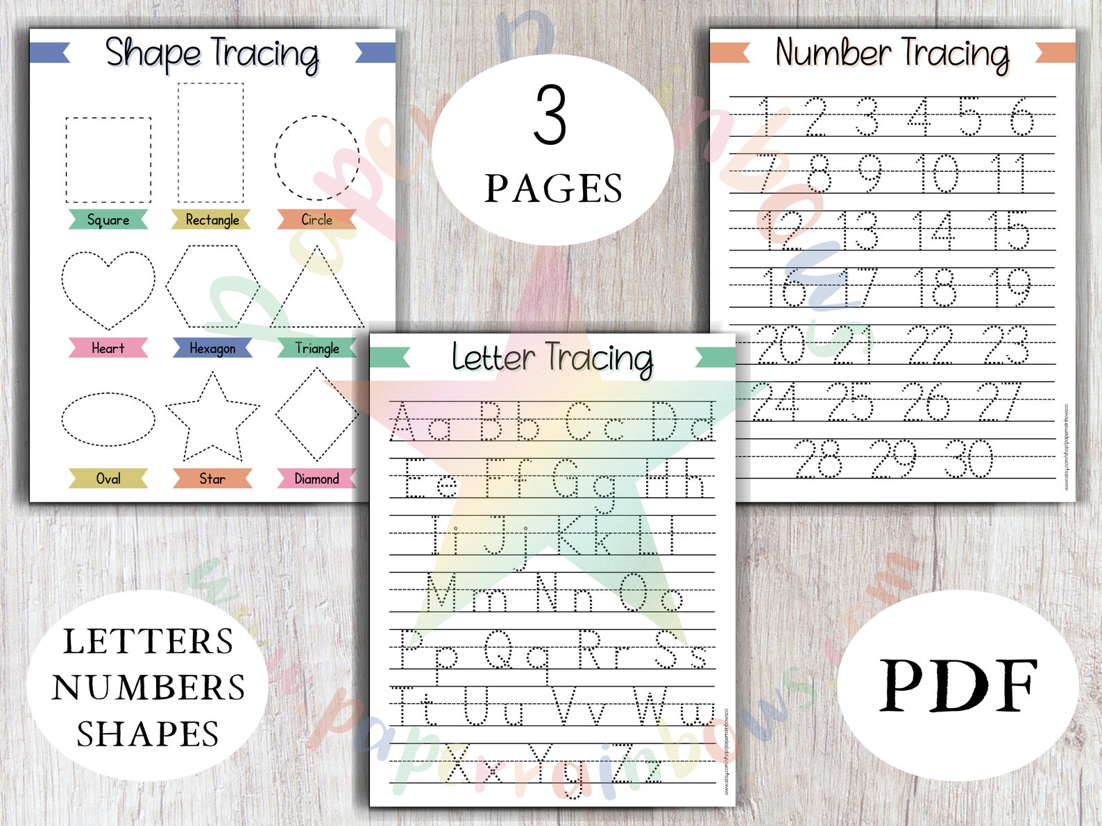 Tracing Worksheets, Letters, Numbers, Shapes, Preschool Printables ...