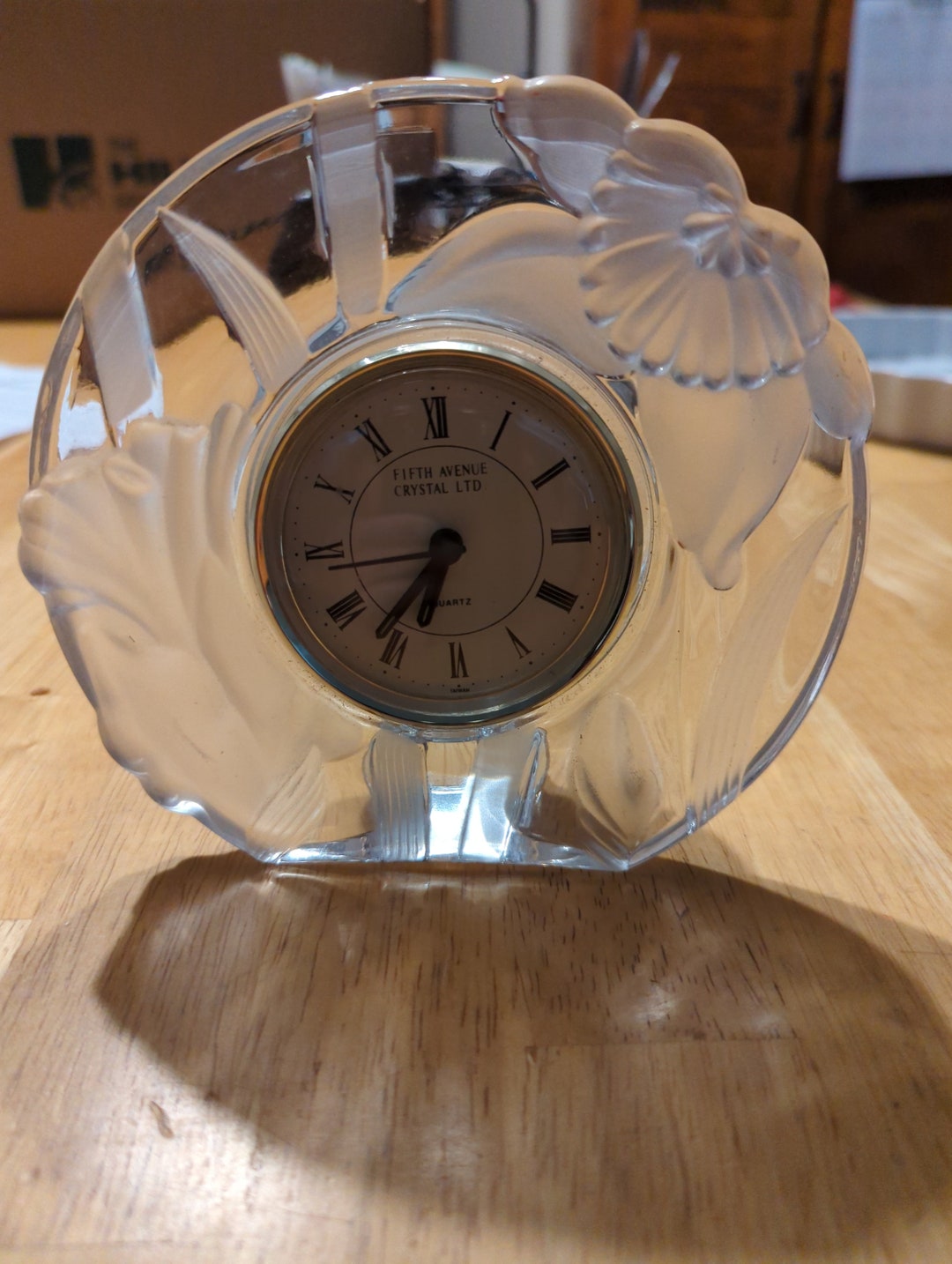 SALE Vintage Fifth Avenue Crystal Clock, Excellent Condition, Free ...