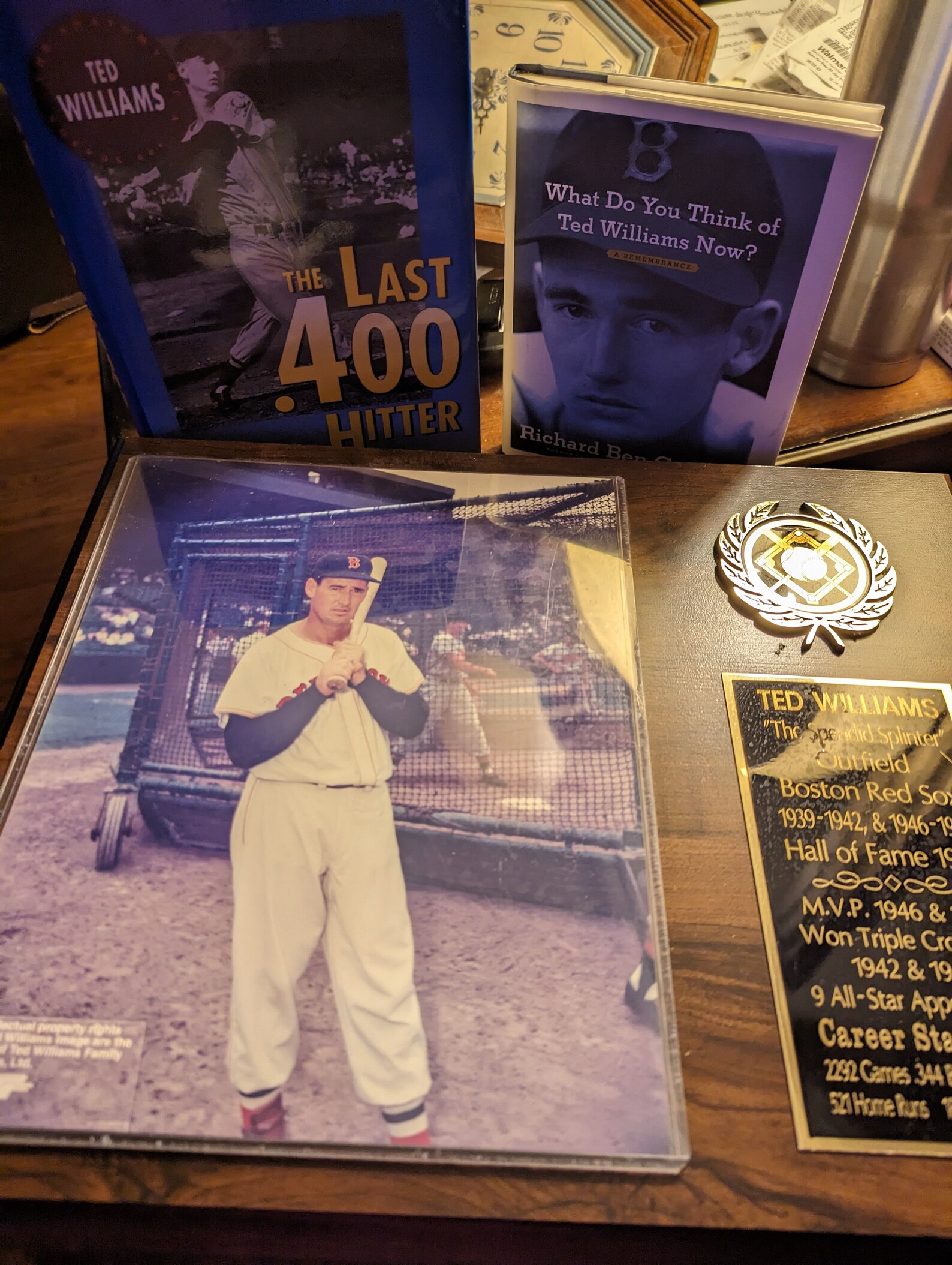 Ted Williams Wall Plaque and Books Bundle, Great Condition, Free ...