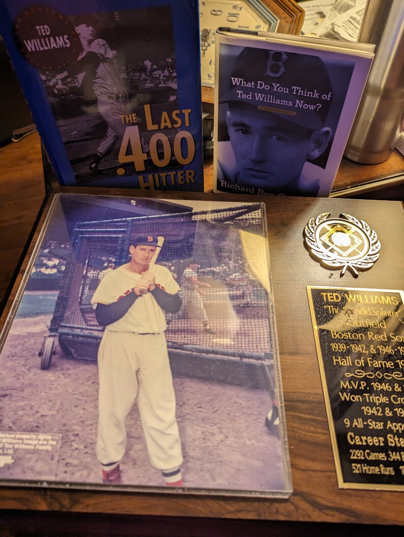 Ted Williams Wall Plaque and Books Bundle, Great Condition, Free ...