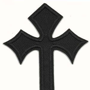 Black Cross Crucifix Sew on Iron on Patch 4 X 2 1/2 - Etsy
