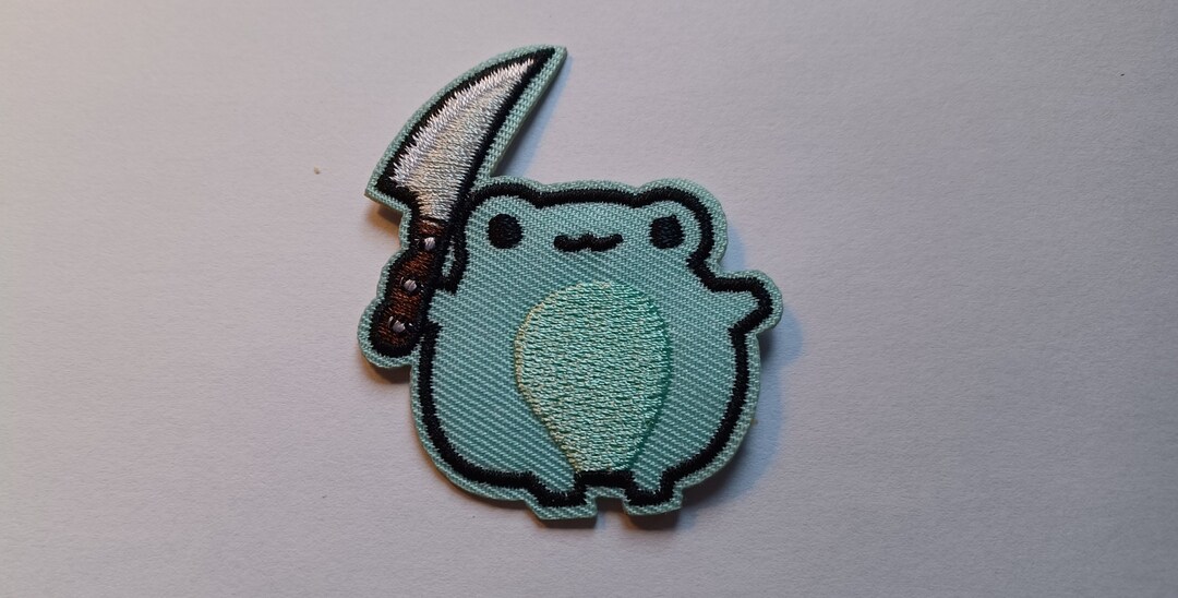 Small Cute but Deadly Evil Frog With Knife Iron on Embroidered Patch - Etsy