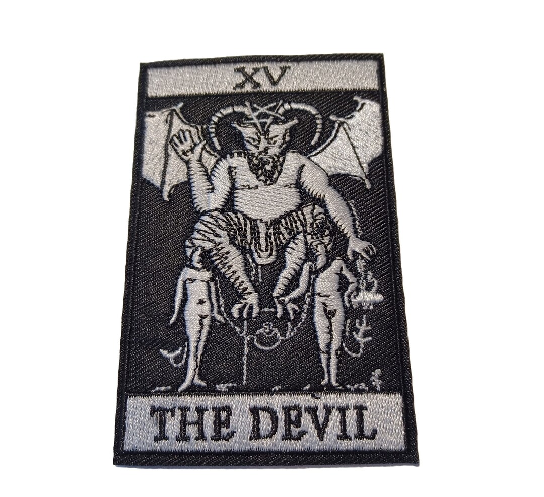 The Devil XV Tarot Card From Rider Deck Embroidered Iron on Patch 3 5/8 ...
