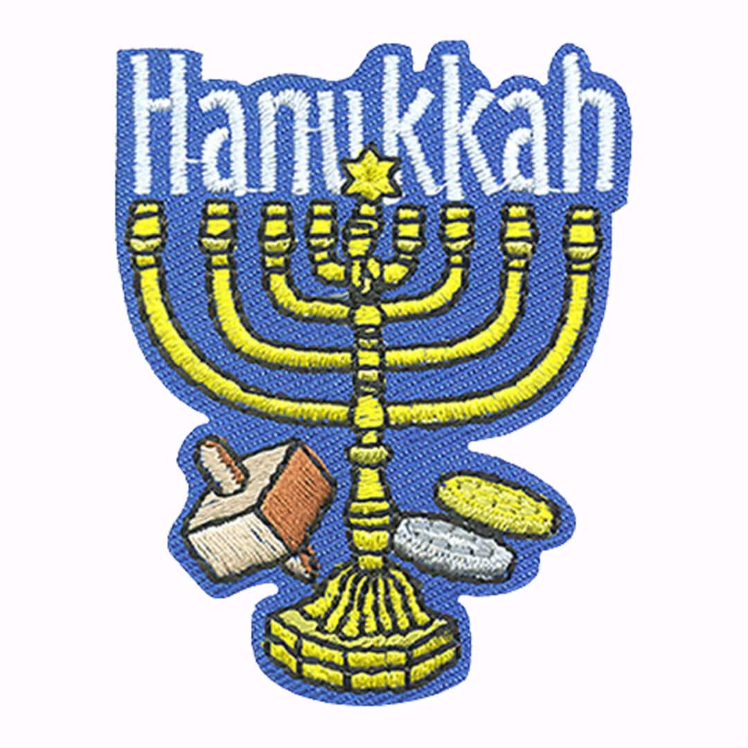 Hanukkah Chanukah Menorah Small Embroidered Iron on Patch Made in ...