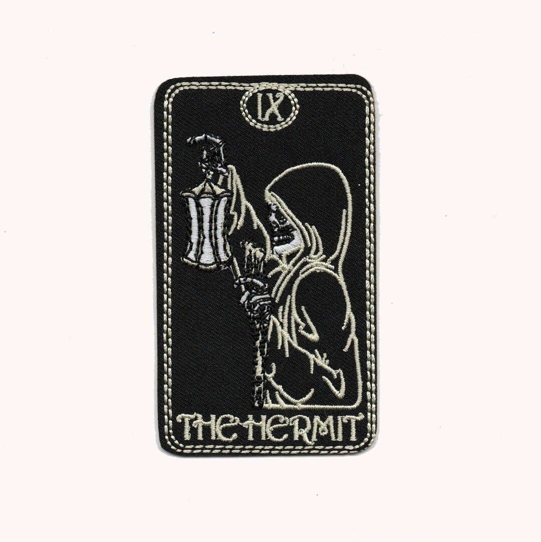 The Hermit Skeleton With Lantern Tarot Card Embroidered Iron on Patch 3 ...
