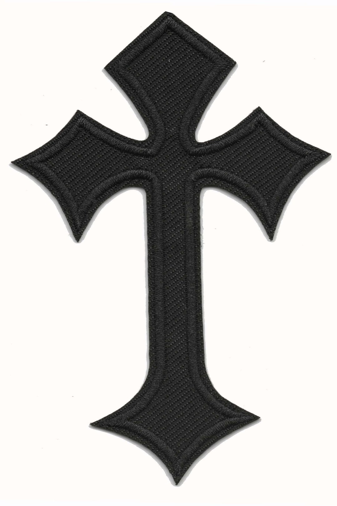 Black Cross Crucifix Sew on Iron on Patch 4 X 2 1/2 - Etsy
