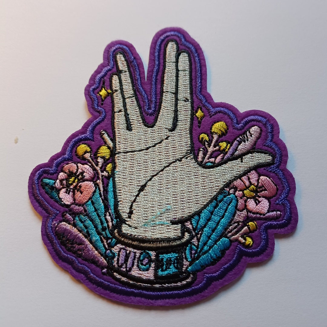 Vulcan Live Long and Prosper Hand Iron on Embroidered Patch 3 1/2'' X 3 ...