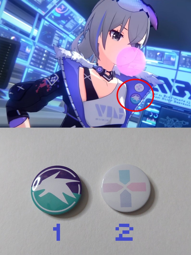 Honkai Star Rail Silver Wolf Cosplay Buttons - Etsy