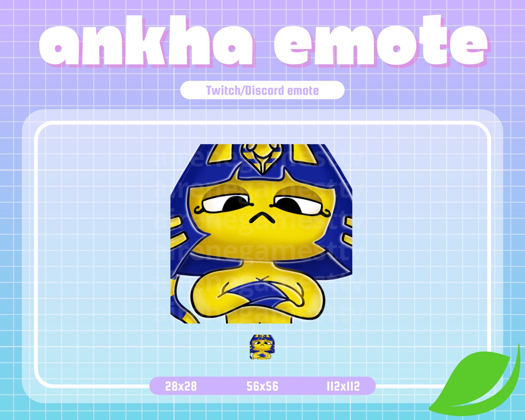 Ankha ACNH Twitch Emote - Etsy