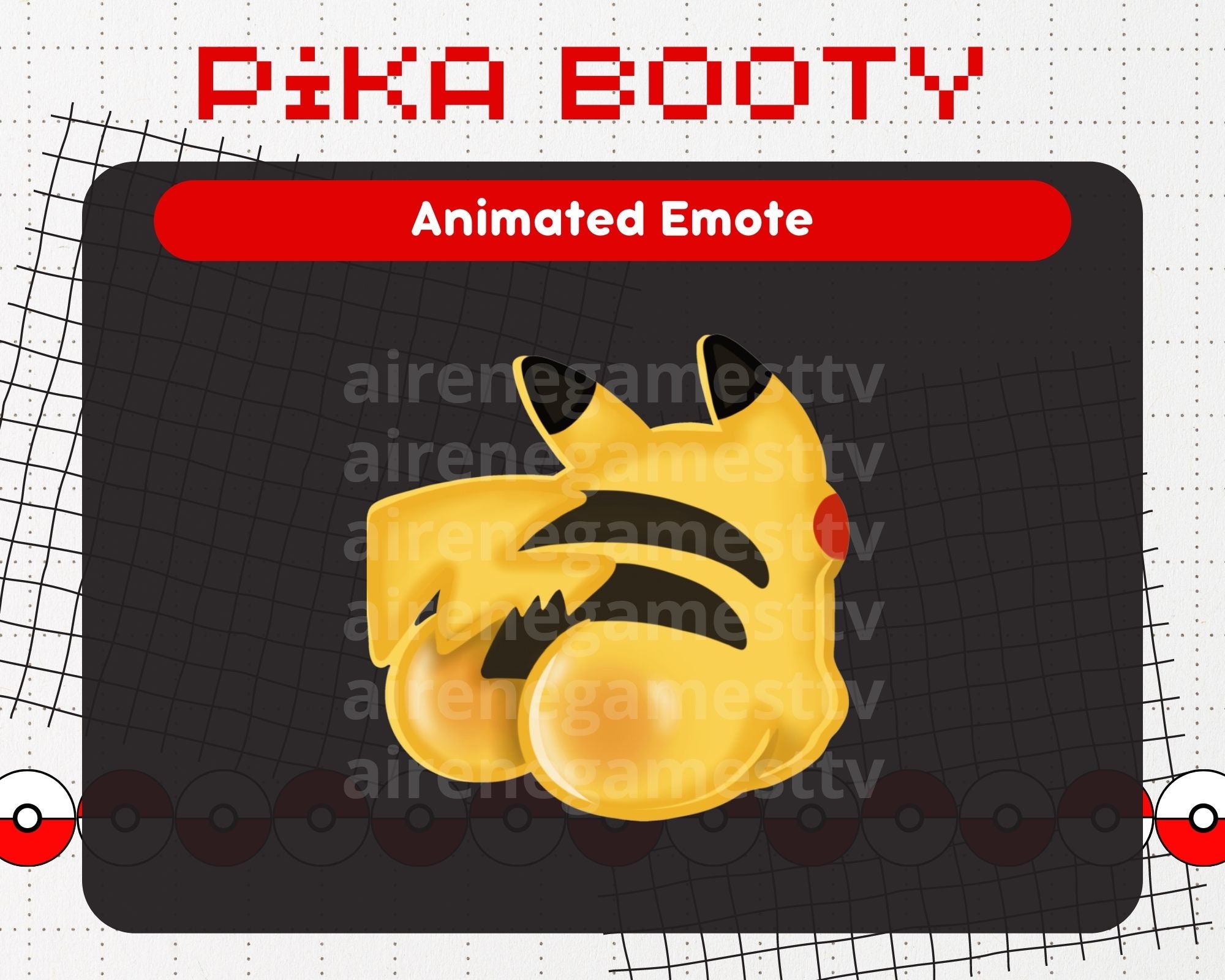 Animated Pikachu Booty Emote - Etsy