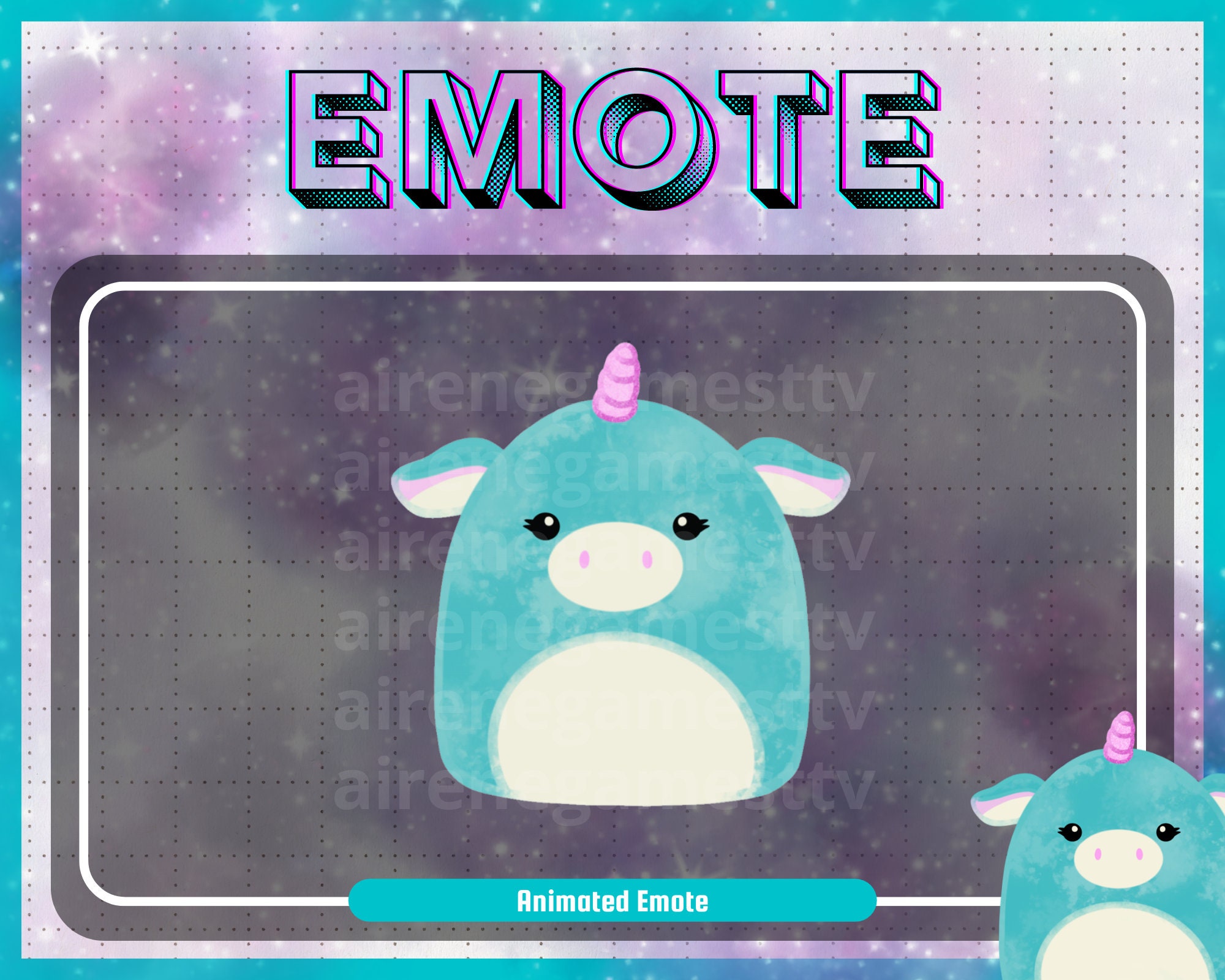 ANIMATED Twitch Emote Squishmallow Unicorn Twitch Emote - Etsy
