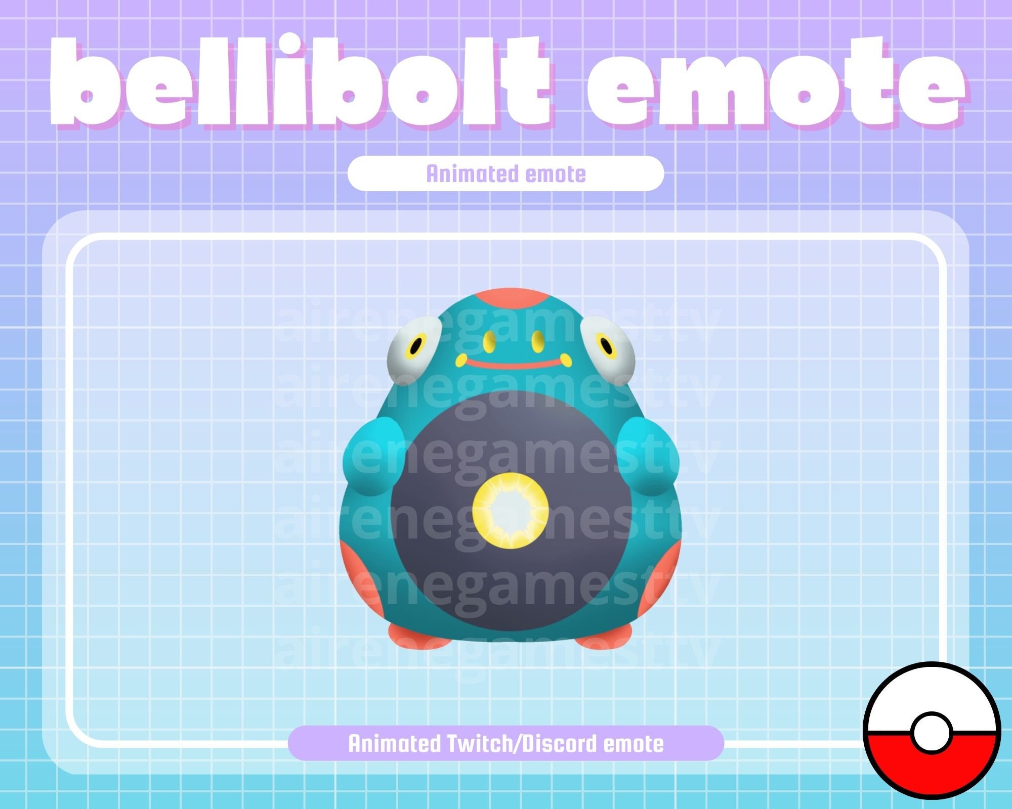 ANIMATED Twitch Emote Bellibolt Emote Pokémon Emotes - Etsy