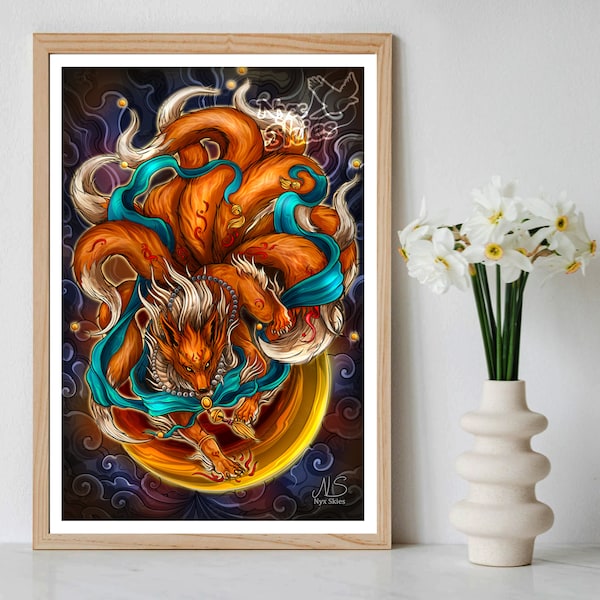 Nine Tailed Fox Art - Etsy
